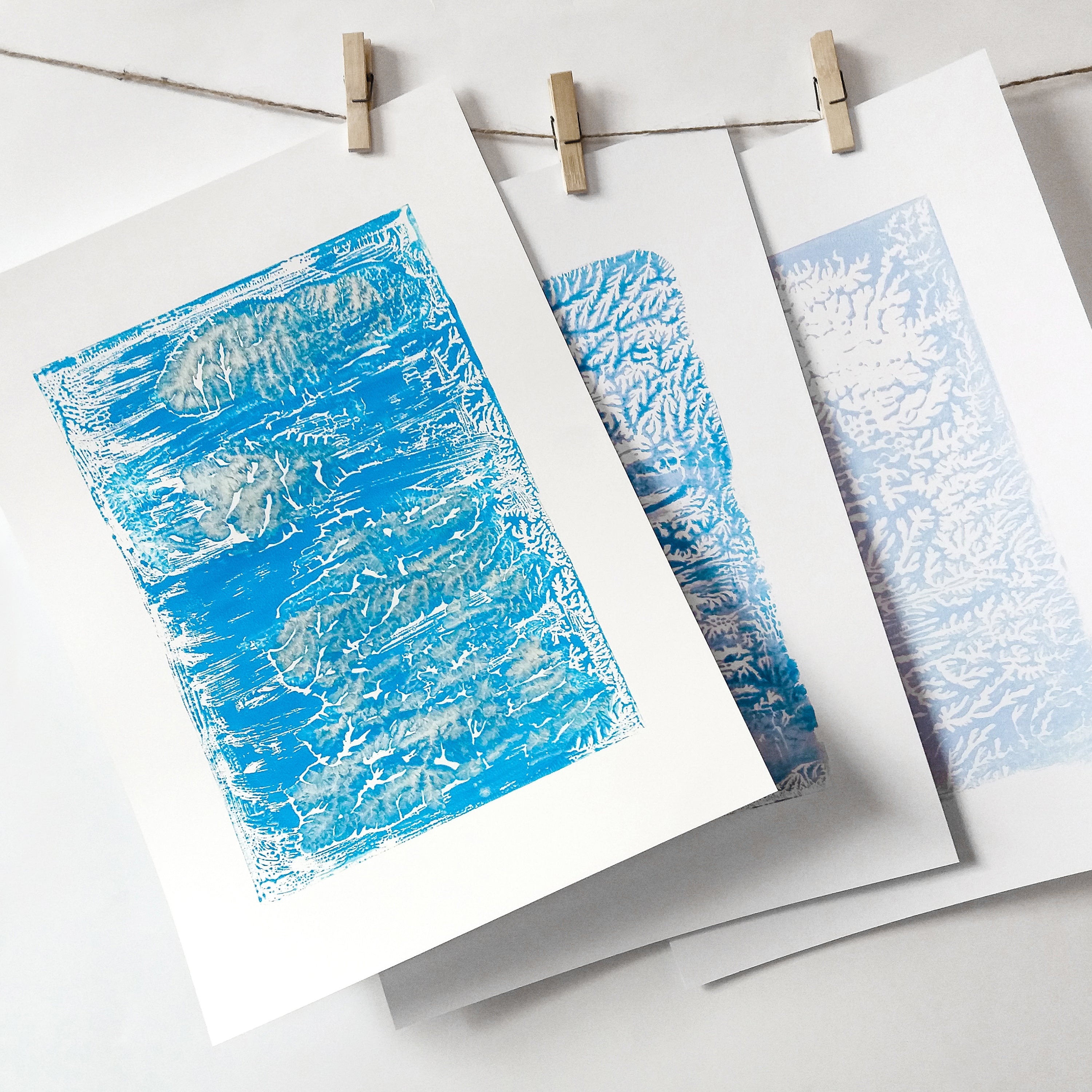 Abstract textures monotype prints – daashart