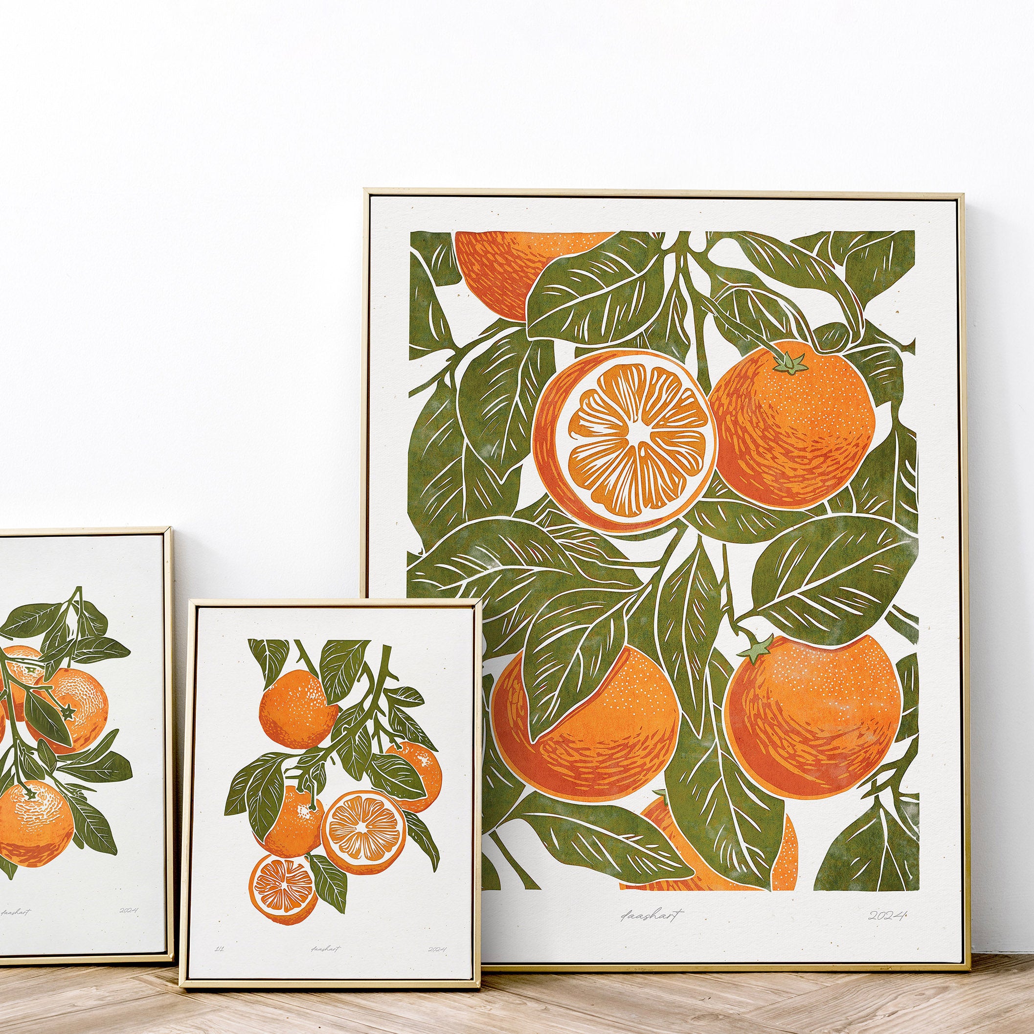 «Sagreen flora» - the collection printable linocut fruits, berries & v ...